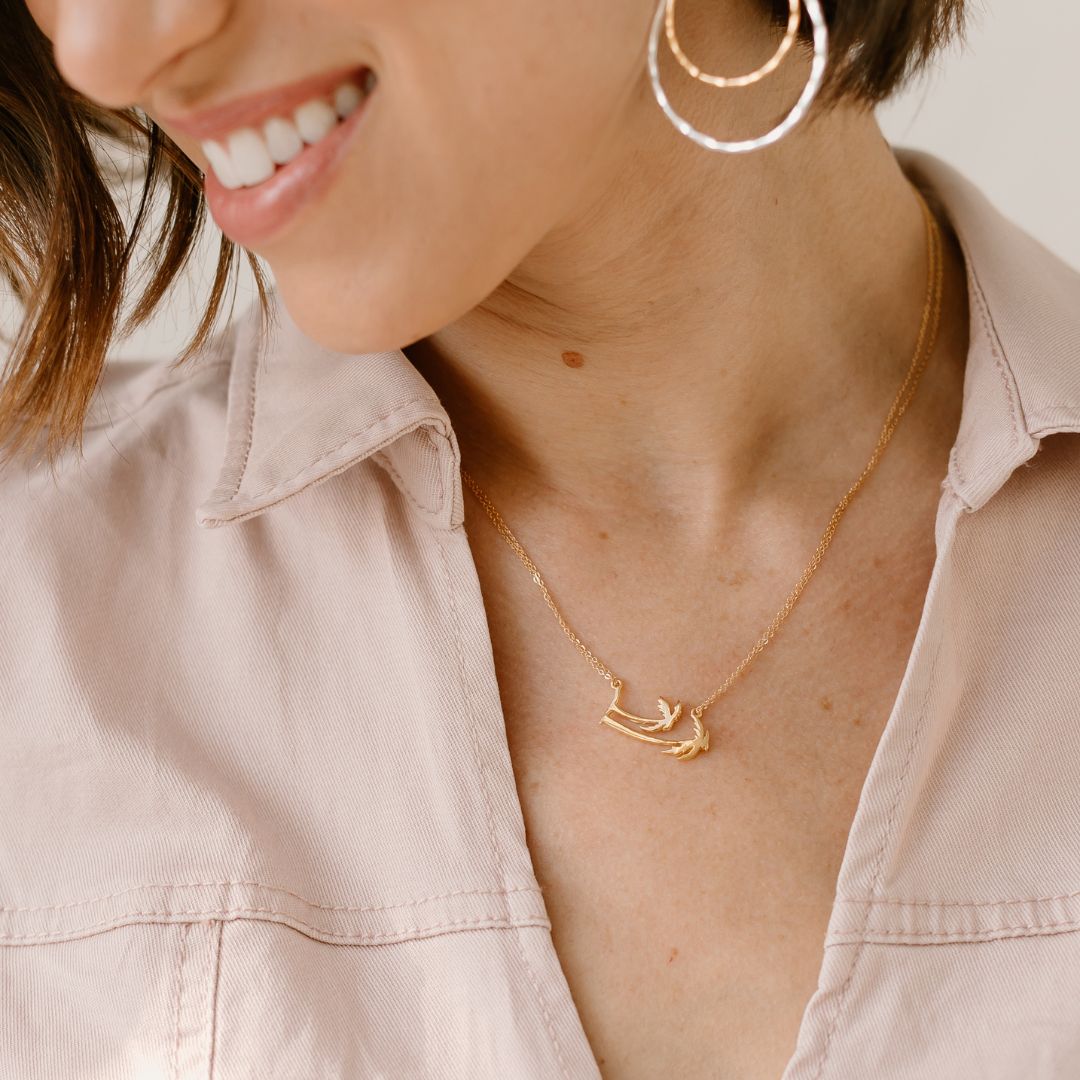 Aloha Gold-Plated Palm Tree Necklace – Laura Elizabeth