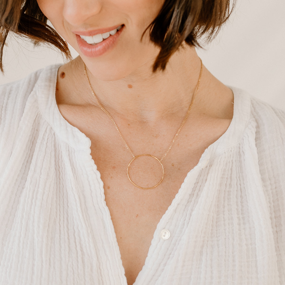 Dawn - Minimalist Circle Necklace - Handmade Jewelry – Laura Elizabeth